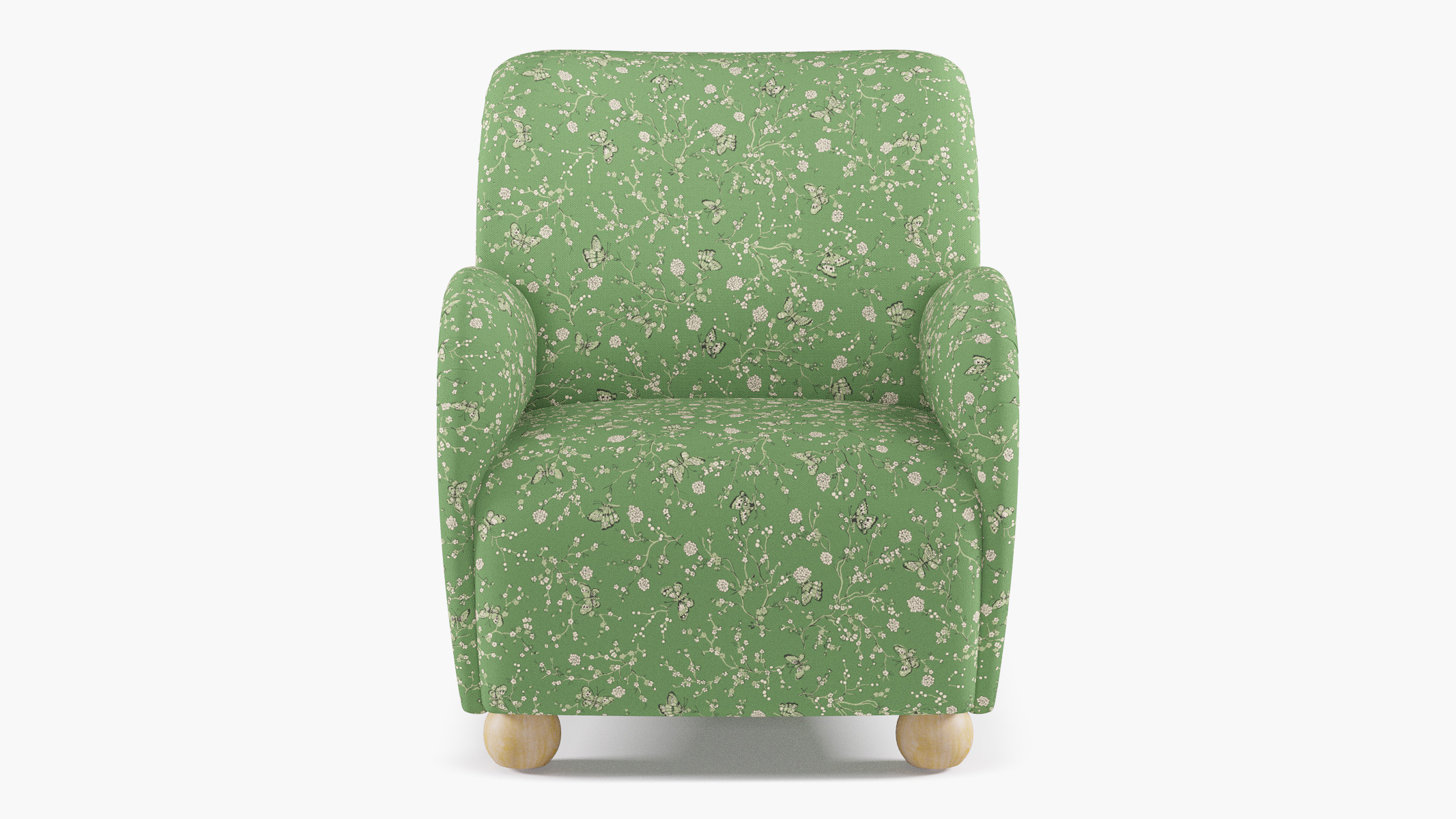 Kelly Mariposa Upholstered Custom Bun Foot Accent Chair The Inside Furniture